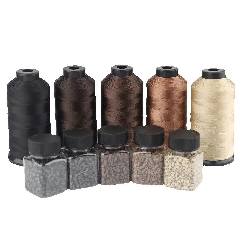 ARLANY Hair Extension Beads and Thread Bundle 1000Pcs Micro Rings Beads ...