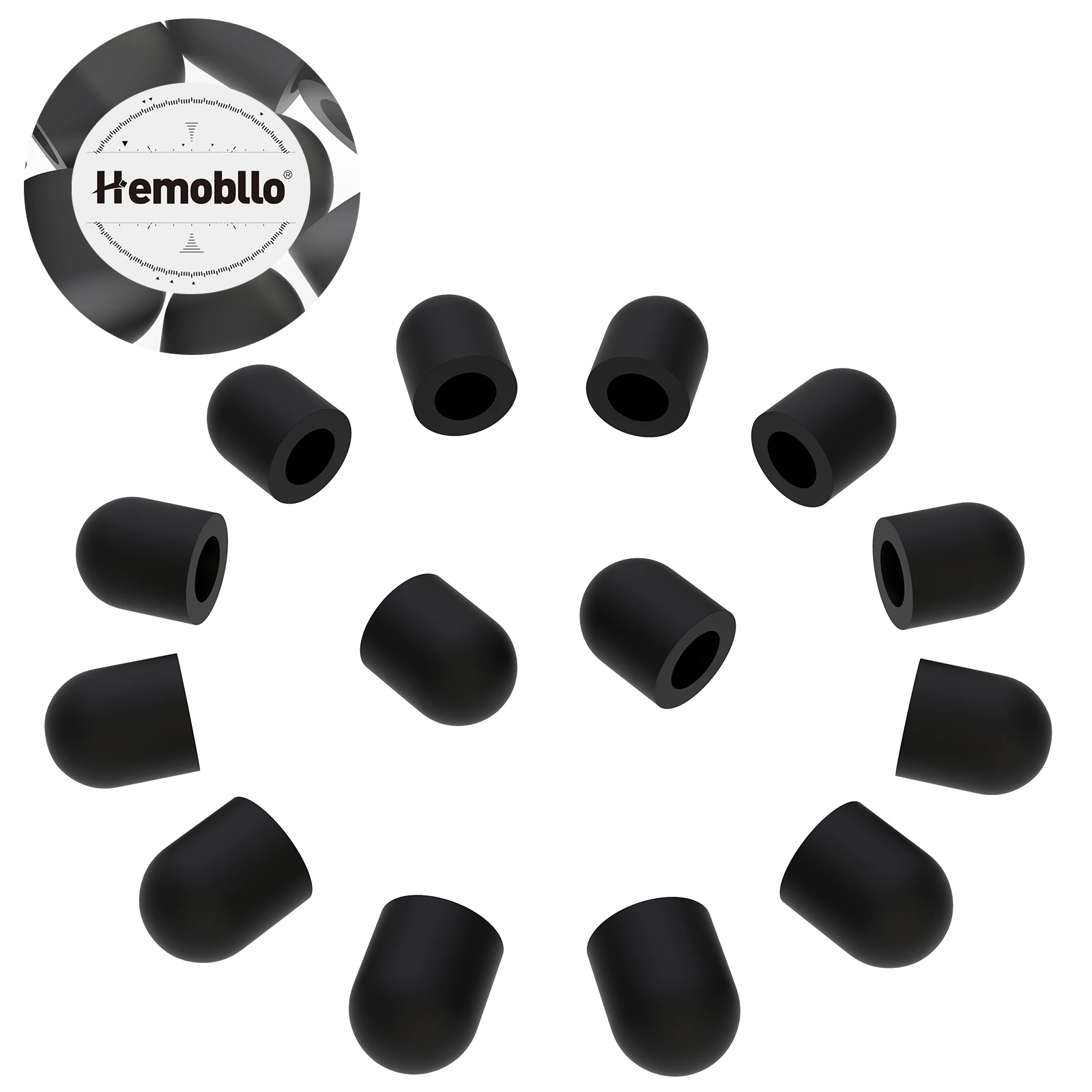 15-Pack Silicone Stylus Tips (Black)