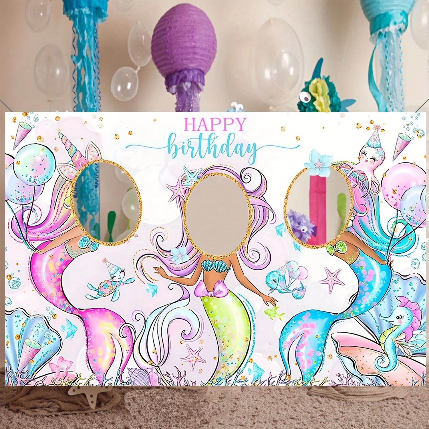 Tela-de-fondo-de-foto-de-sirena-expuesta-DIY-decoraci-n-de-pared-de ...