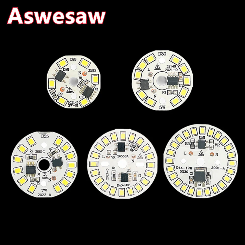Aswesaw-LED-Chip-for-Lamp-Bulb-3W-5W-7W-9W-12W-SMD-2835-Round-Light ...