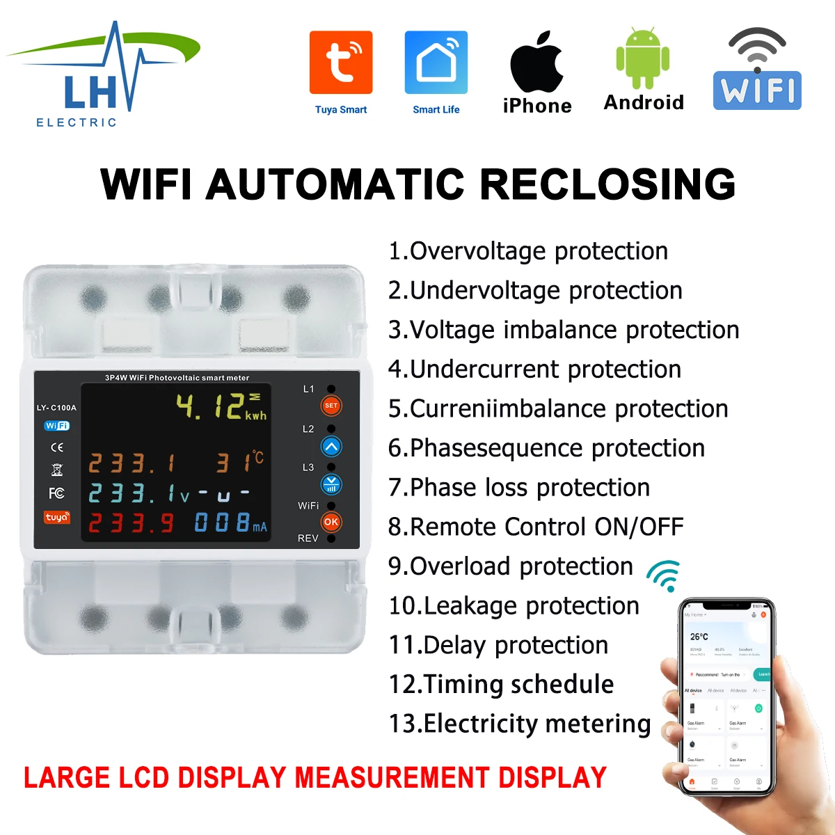 4P-100A-Tuya-WiFi-Three-Phase-Energy-Meter-with-Bi-Directional-Auto-Reclosing-Protector-Relay ...