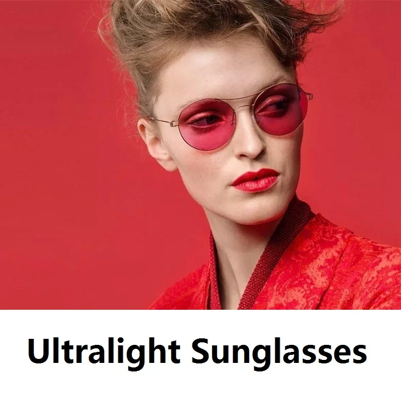 Screwless-Sunglasses-Men-Women-Round-Titanium-Ultralight-Sun-Glasses ...