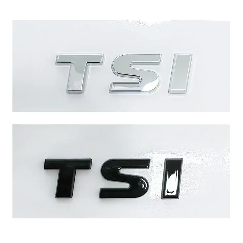 3D ABS TSI Letters Logo Car Emblem Rear Trunk Badge Sticker For VW Golf ...
