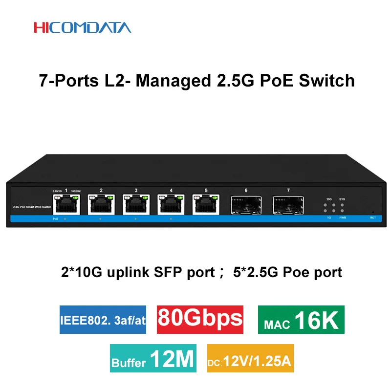 L2-Managed-2-port-10G-uplink-SFP-5-port-2-5G-Rj45-PoE-Ethernet-Switch ...