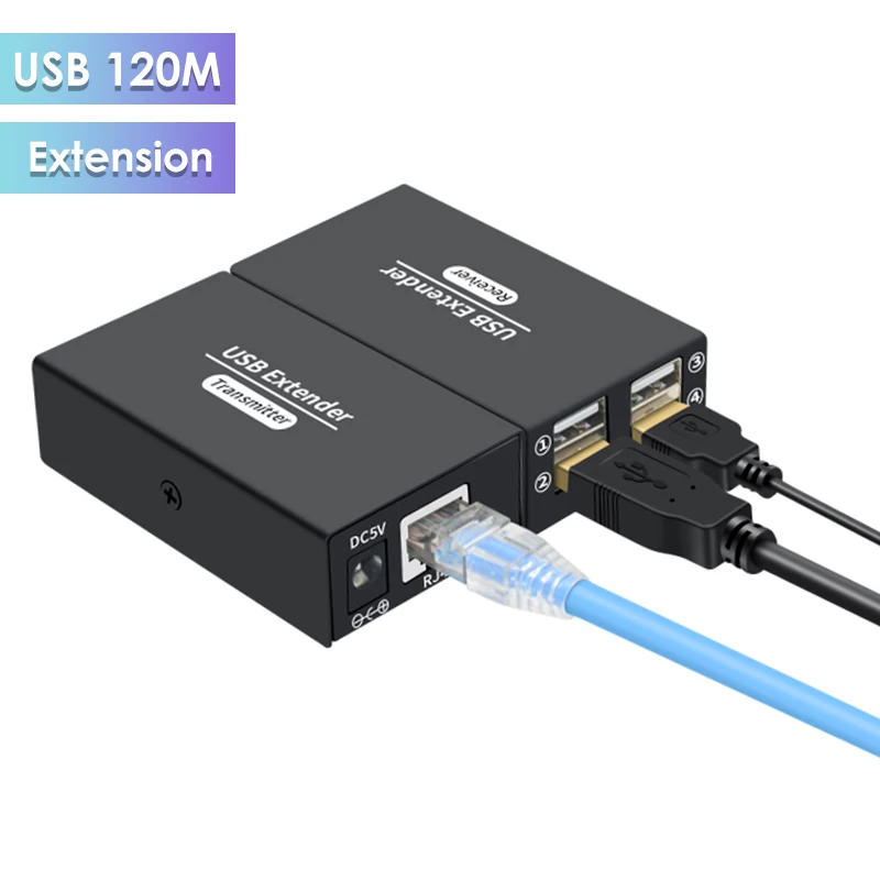 Extensor-USB-2-0-de-120M-sobre-Ethernet-Cable-RJ45-Cat6-extensi-n-UTP ...