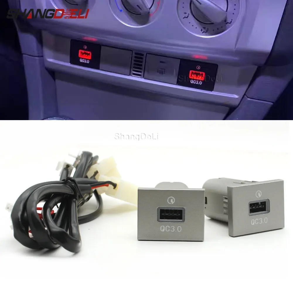 USB Car Charger Socket 12V/24V USB Charging Outlet Power Adapter PD ...