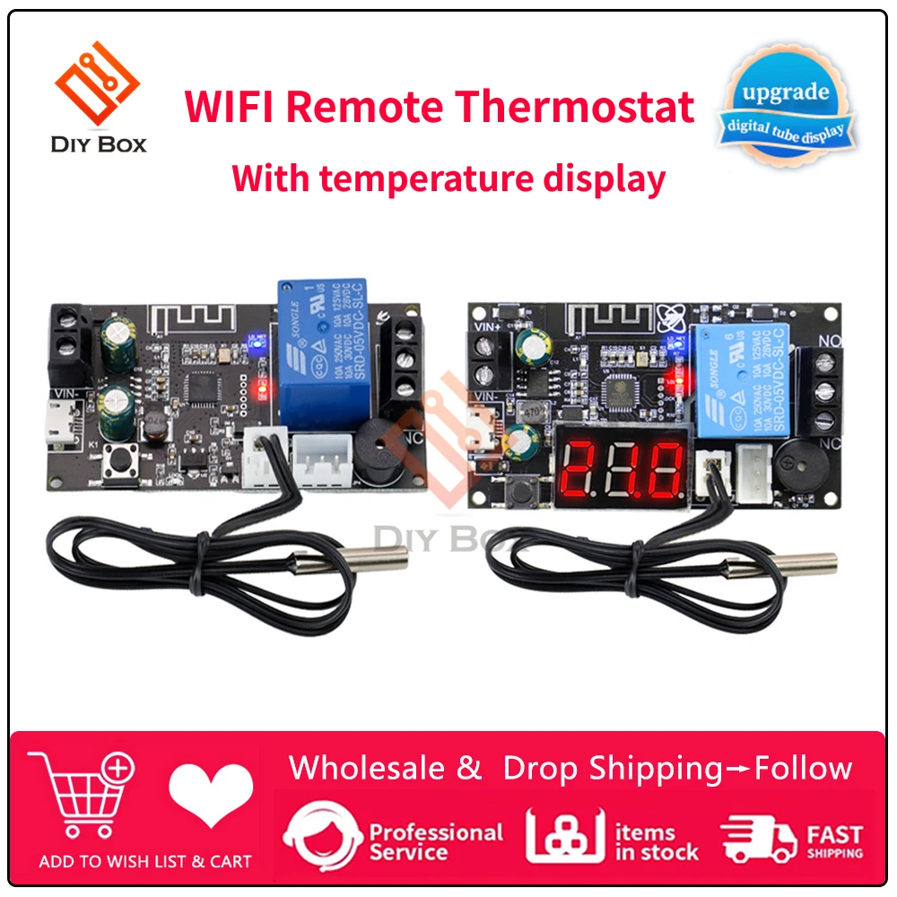 WIFI Remote Thermostat High Precision Temperature Controller Module ...
