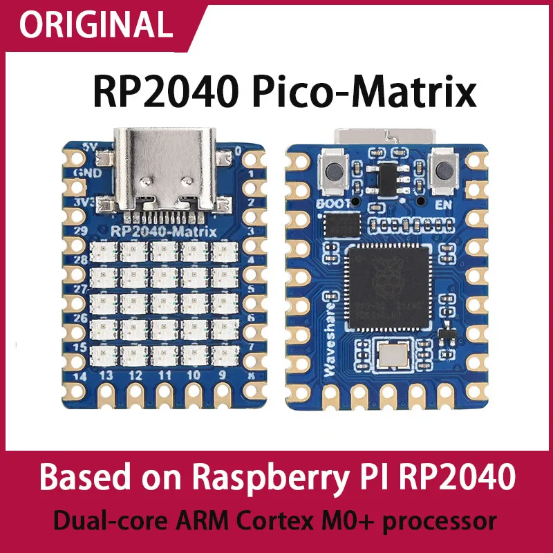 RP2040-Matrix-Mini-Raspberry-PI-microcontroller-Development-Board-5-5-RGB-LED-Matrix-Module-Dual ...