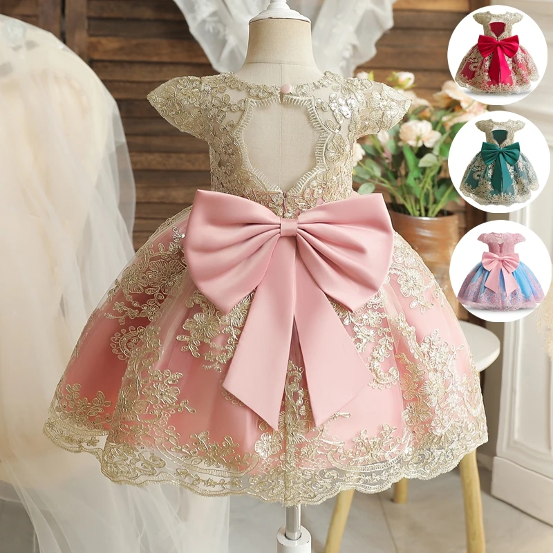 Embroidery-Elegant-Kids-Princess-Dresses-for-Girls-Luxury-Golden-Lace ...