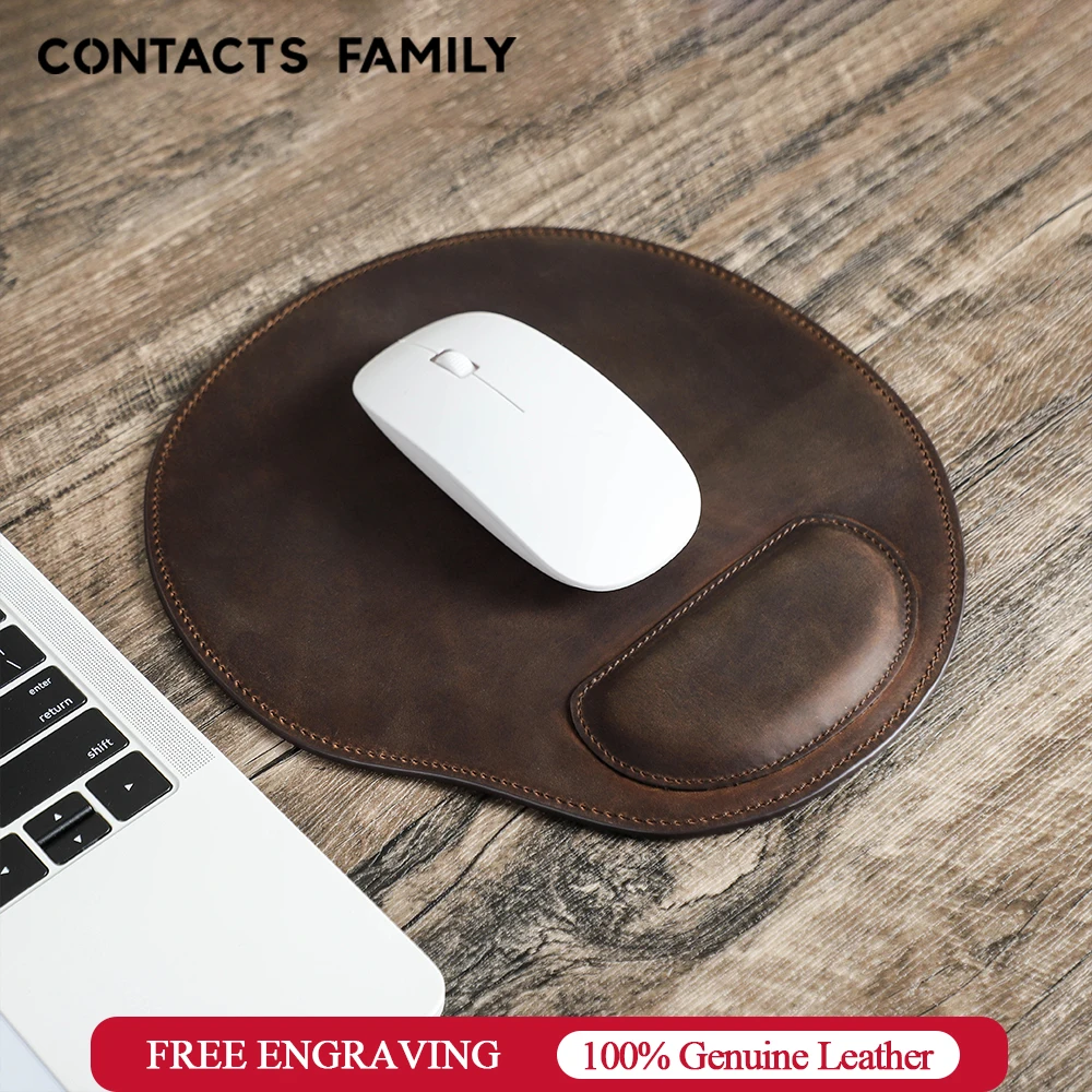 CONTACTS-FAMILY-Nubuck-Leather-Anti-slip-Mouse-Pad-With-Wrist-Rest ...