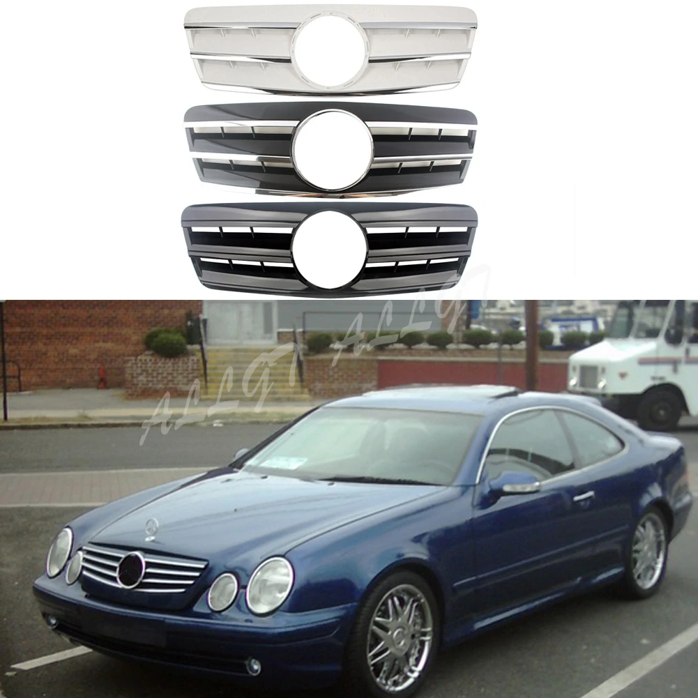 Front Grill Center Hood Grille Bumper For Mercedes-Benz W208 CLK230 ...