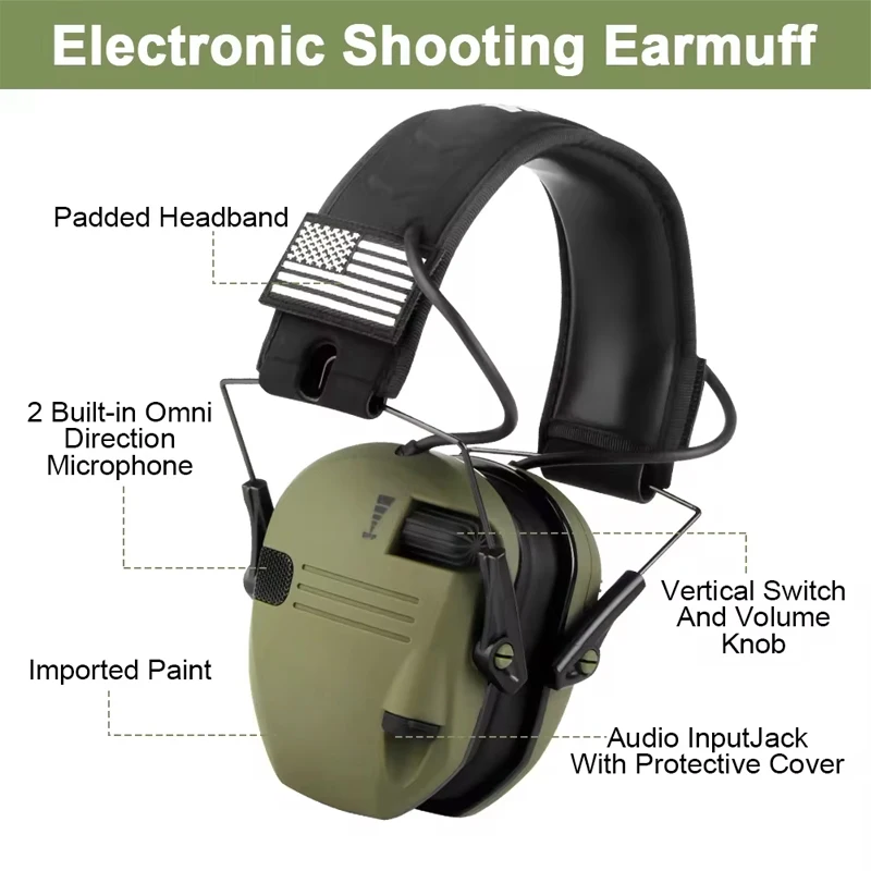 Electronic-Shooting-Earmuff-Impact-Sport-Anti-noise-Ear-Protector-Sound ...
