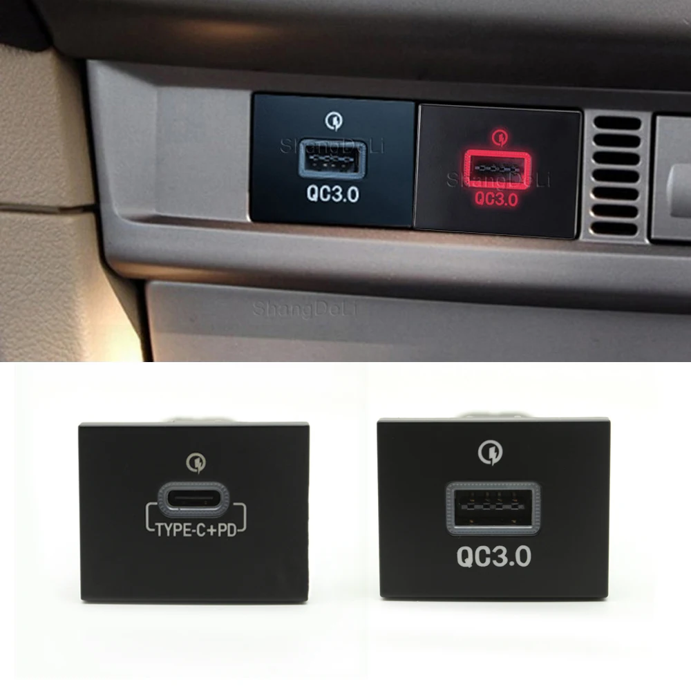 Quick Car Charger Socket 12V/24V USB Charging Outlet Power Adapter PD ...