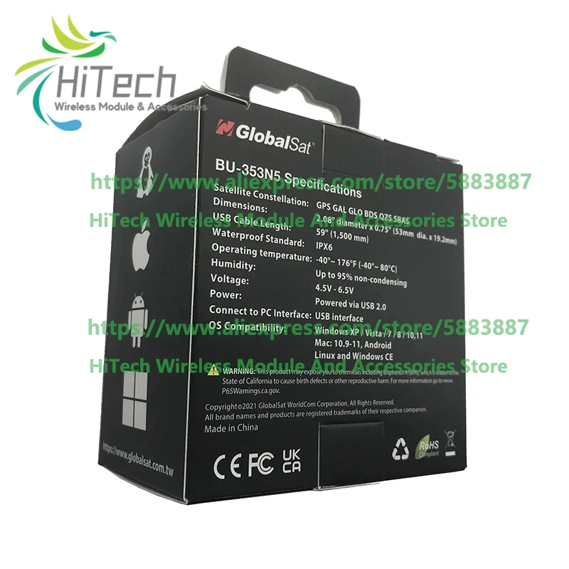 in stock!GlobalSat USB GPS Receiver BU353N5 BU-353N5 replace BU353S4 , BR-355N5 Replace BR355S4 ...