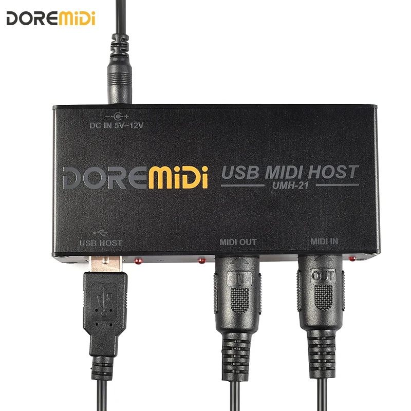 DOREMiDi 고속 USB MIDI 호스트 박스, MIDI 호스트, USB MIDI 변환기 UMH 21, USB MIDI 인터페이스 모든 장치 호환|스테이지 오디오 ...