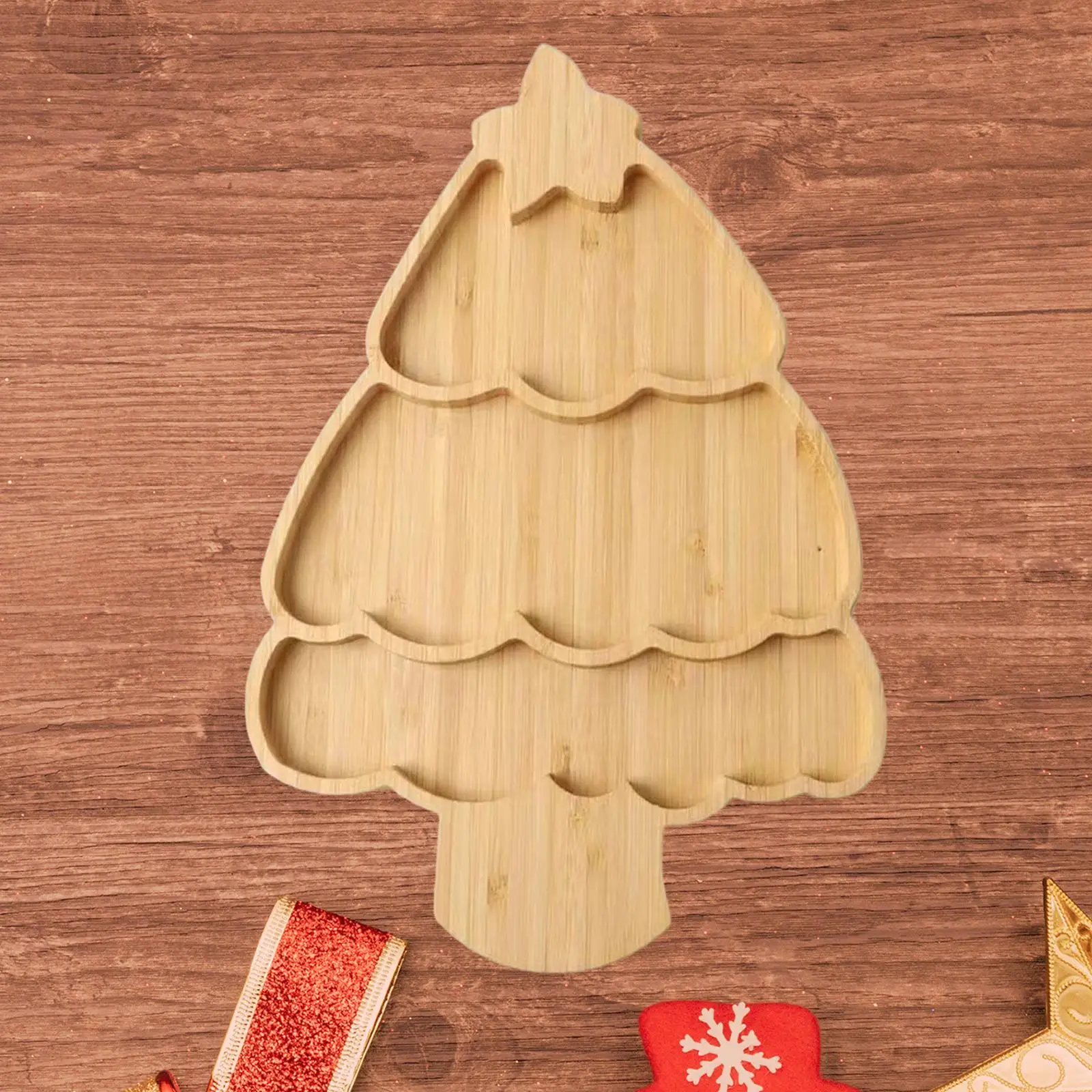 Christmas-Tree-Shaped-Tray-Catering-Food-Plate-Bamboo-Dessert-Platter ...