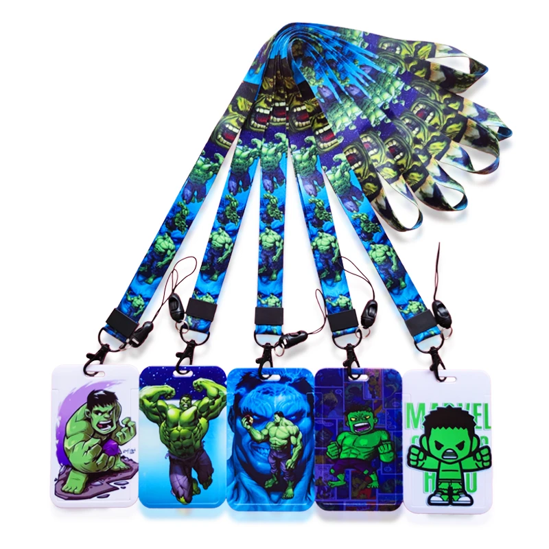 Disney Hulk ID Card Holder Lanyards Men Business Credit Card Case Neck ...