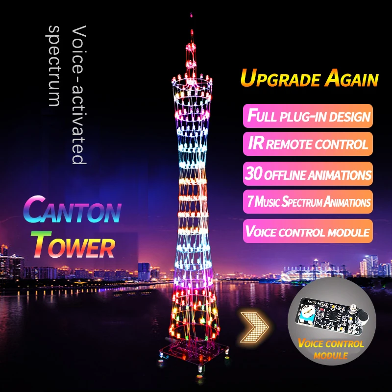 Generic Upgrade Voice Control Led Canton Tower Spectrum Led Remote ...
