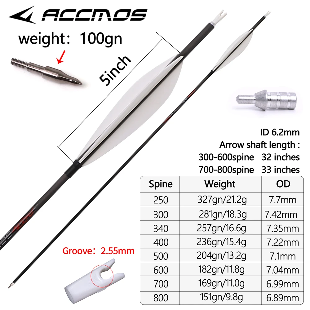 29 Inch Arrows For Compound Bows DEER CROSSING Hunting Arrows Spine 300 ...