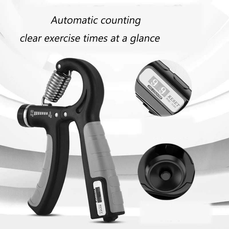 5-60kg Adjustable Heavy Gripper Fitness Hand Exerciser Grip Wrist ...