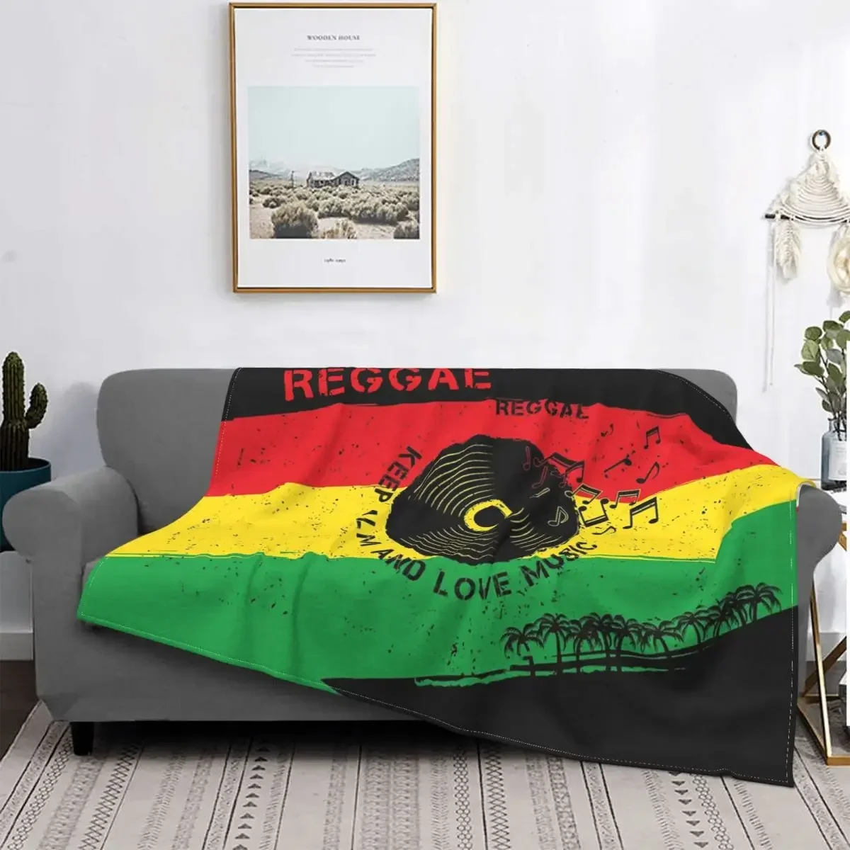 Reggae-Keep-Calm-Love-Music-Rasta-Knitted-Blanket-Flannel-Rastafarian ...