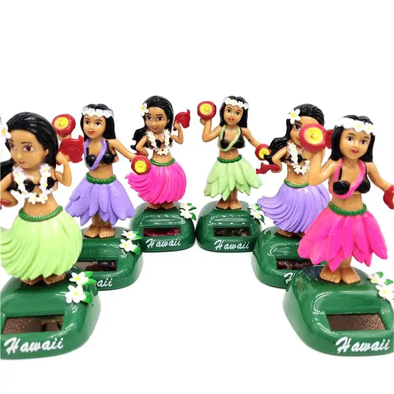 Solar Powered Dancing Hawaii Girl Shaking Head Toys For Table ...