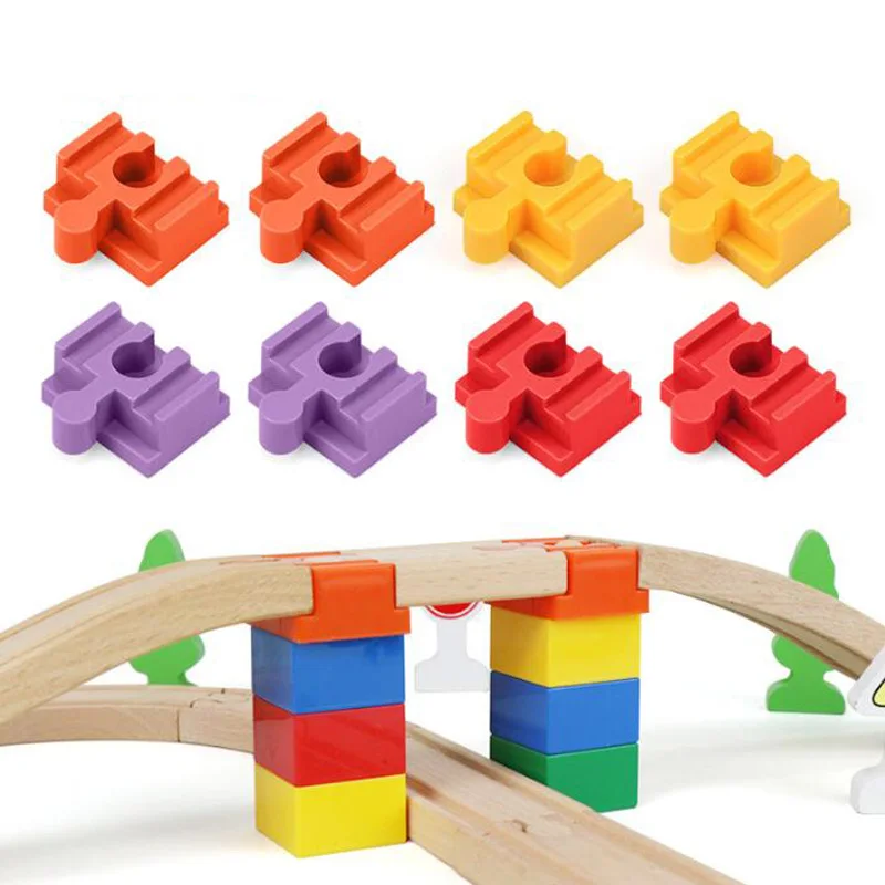 5Pcs-Wooden-Train-Track-Accessories-Plastic-Track-Connectors-for-Wooden ...