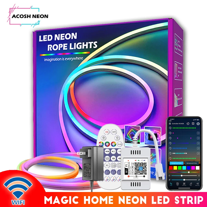 Wifi Rgbic Led Neon Strip Lights 10m | Led Strip Lights Alexa Wifi - 32 ...
