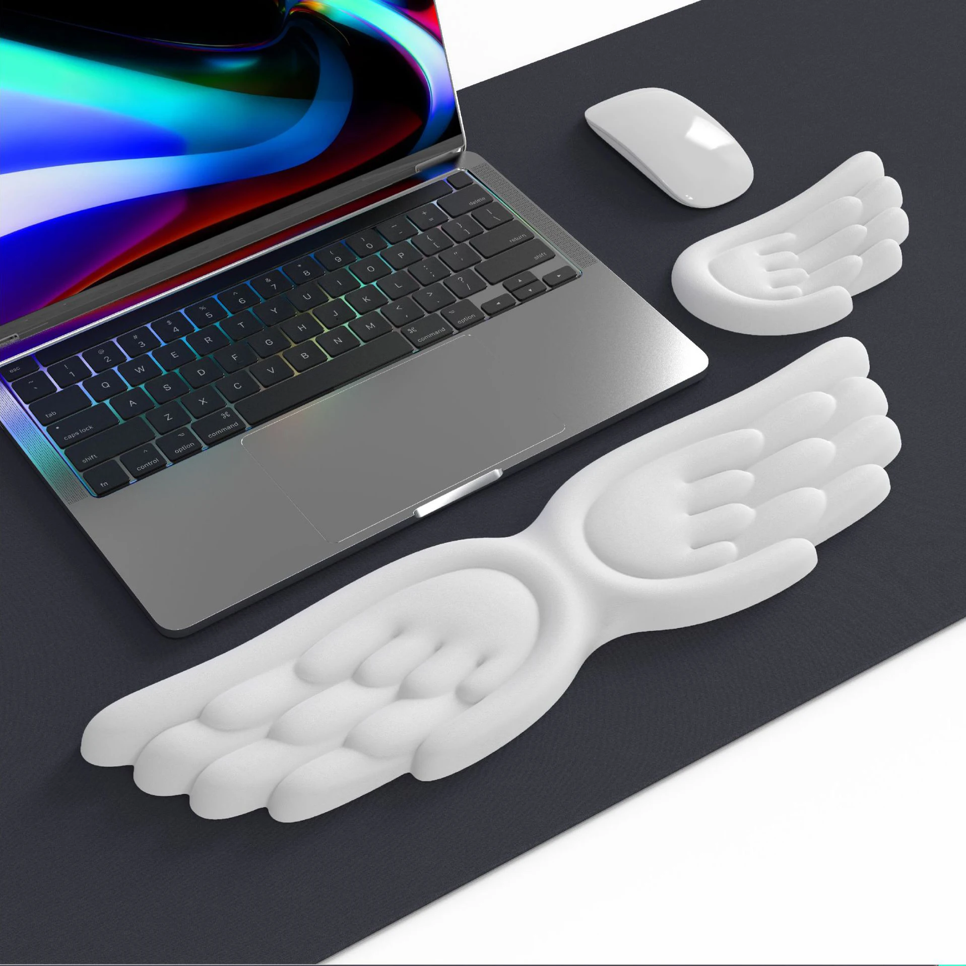 Angel Wing Wrist Rest for Computer Keyboard Mouse Laptop Memory Foam ...