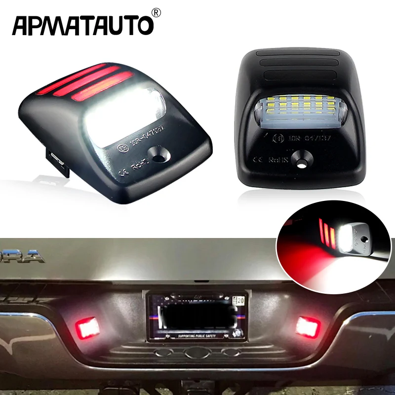 2Pcs-LED-Car-License-Plate-Lights-Lamp-Assembly-81271-0C010-For-Toyota ...