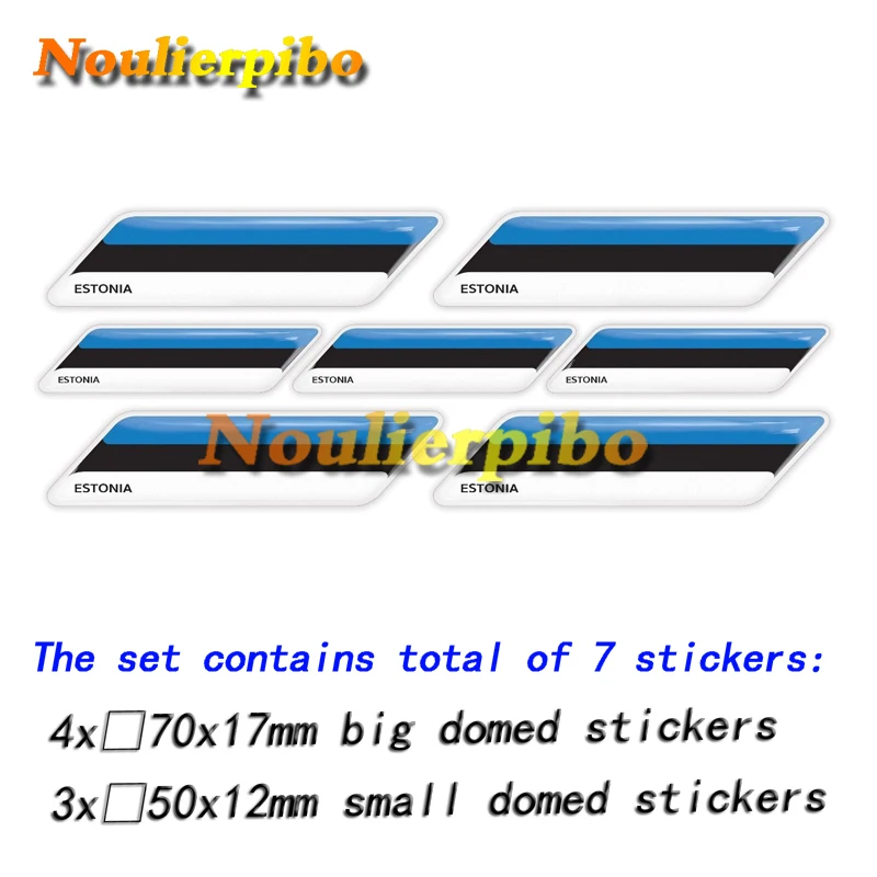 3d Epoxy Dome Badge Car Sticker Estonia Flag PVC Car Window Bumper Door ...