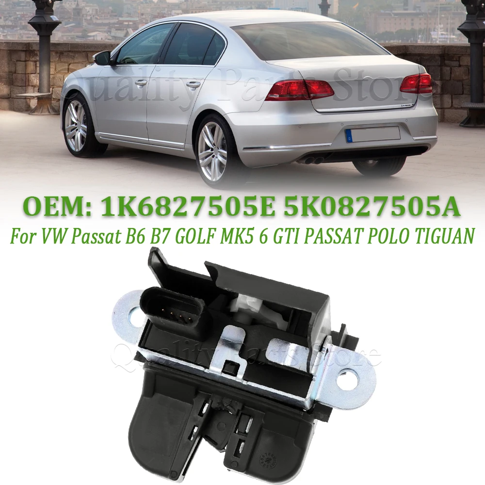 FOR VW GOLF MK5 MK6 TOURAN PASSAT B6 B7 REAR TAILGATE BOOT LOCK LATCH ...