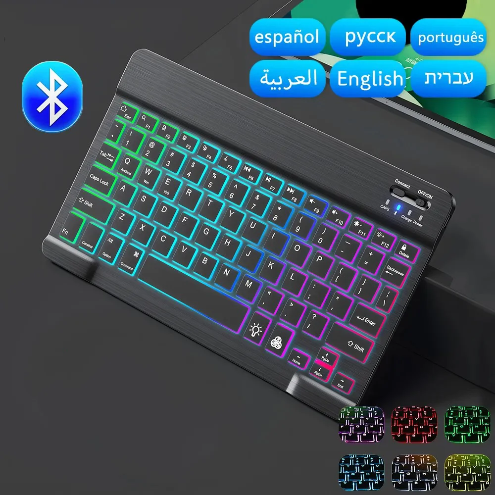 Teclado-Bluetooth-sem-fio-retroiluminado-Teclado-retroiluminado ...