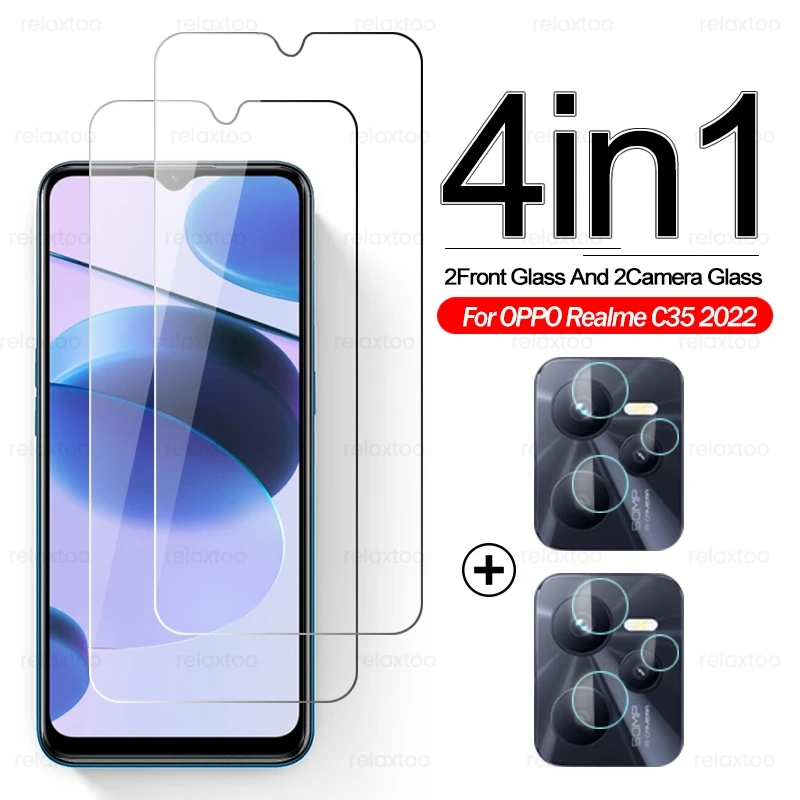 Realmi C35 Glass 4in1 Camera Protective Glass For RealmeC35 Realme C35 ...