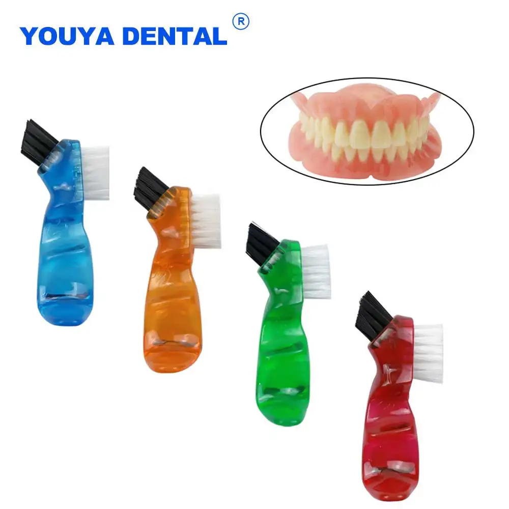 Mini Cleaning Denture Brush Toothbrush Bristles & Ergonomic Rubber ...