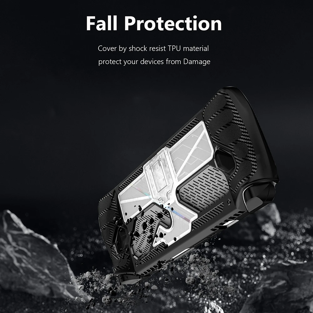 Noir Un ensemble - Coque de protection complète en TPU pour console de ...