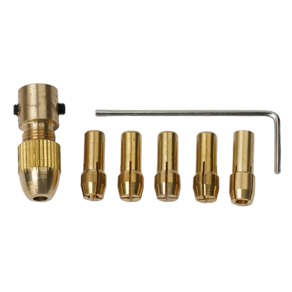 7pcs-Drill-Brass-For-Dremel-Collet-Power-Tools-Mini-Drill-Chucks-For ...
