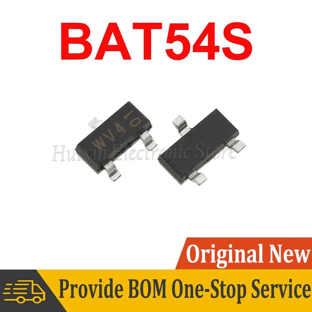 100pcs BAT54 BAT54S L44 LD3 KL4 DIODE SCHTK DUAL 30V 200MA 0.2A SOT 23 In Stock New Original IC ...