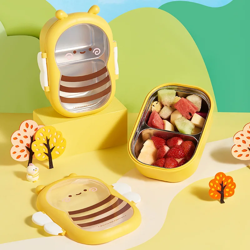 Bee-Stainless-Steel-Insulated-Lunch-Box-For-Students-And-Office-Workers ...