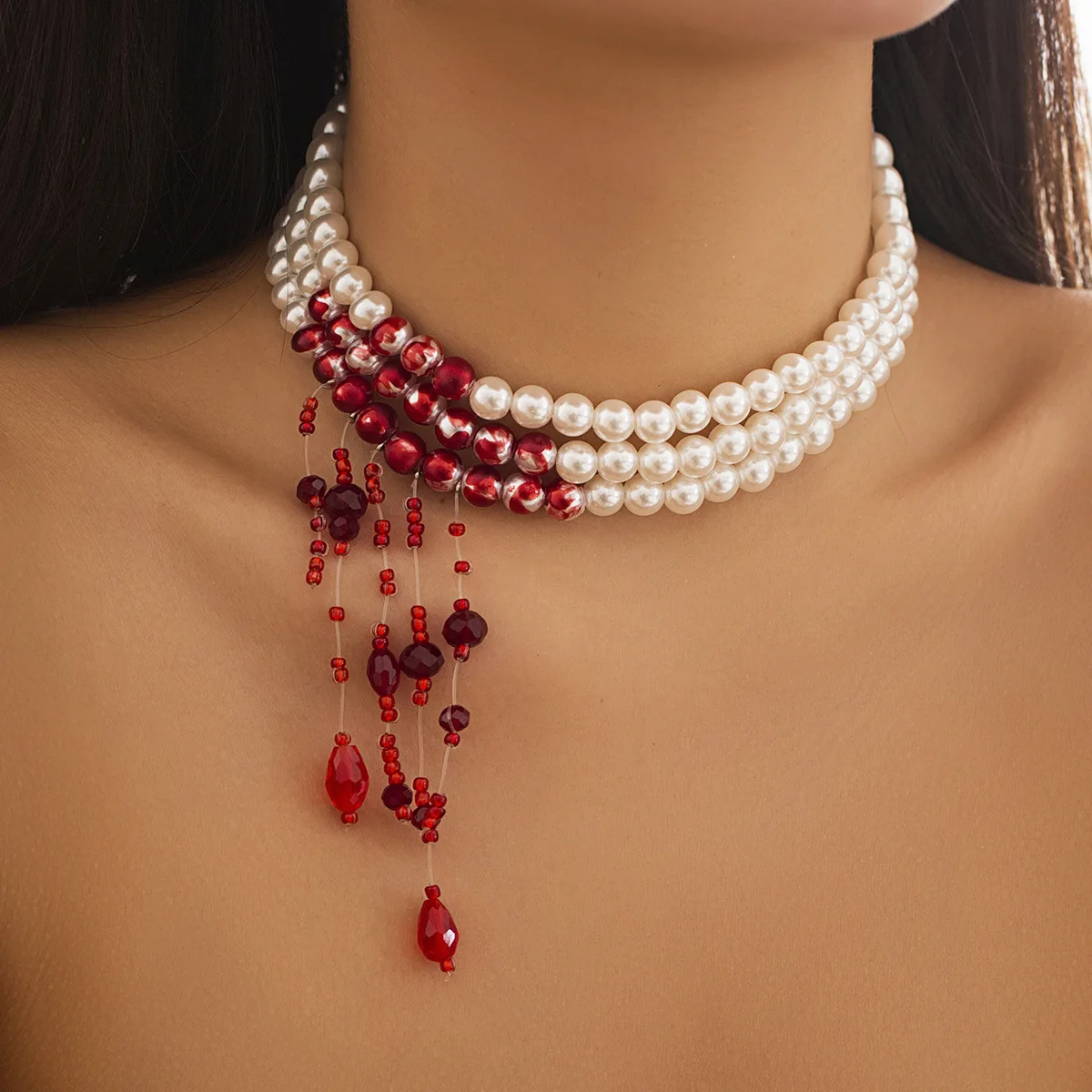 Dripping-Blood-Imitation-Pearls-Halloween-Party-Choker-Necklace-Vampire ...