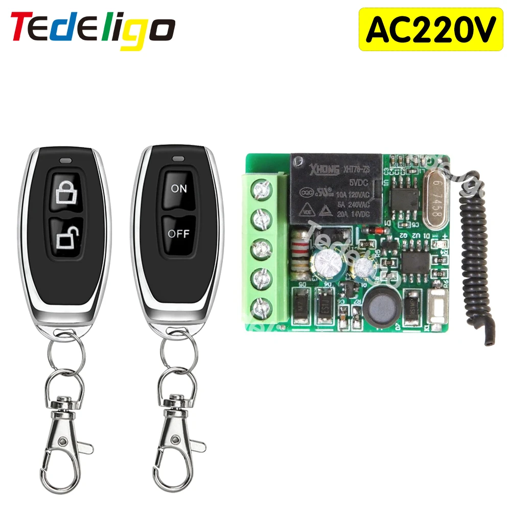 433 Mhz Remote Controls Wireless Remote Control Switch Dc 12v 1ch Relay ...