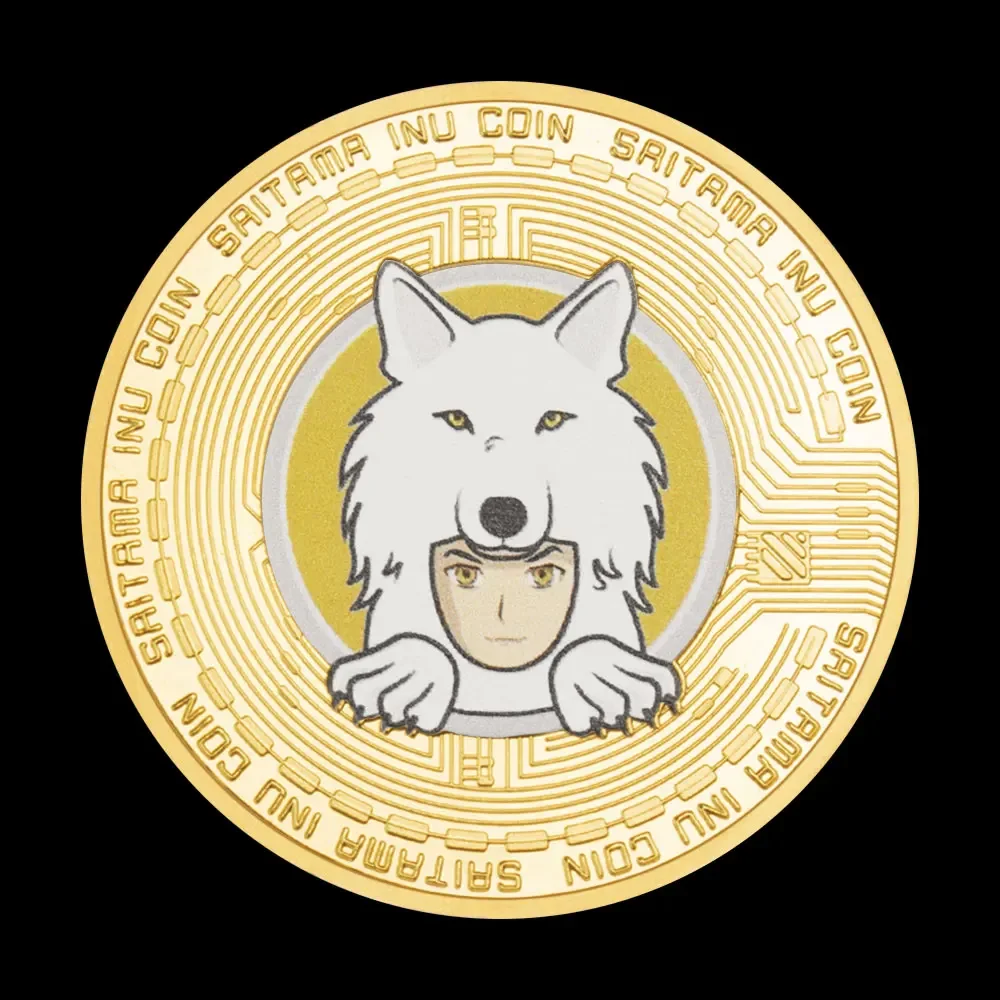 Saitama-INU-Crypto-Coins-Digital-Money-Gold-Plated-Cryptocurrency-Coin ...