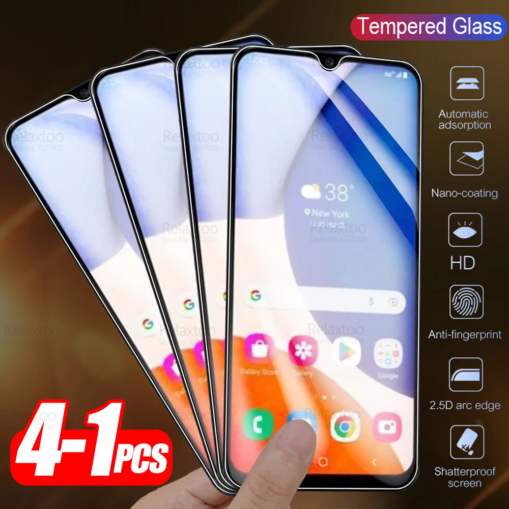 1 4Pcs Full Cover Tempered Glass For Samsung Galaxy A14 Screen ...
