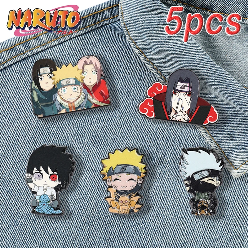 Broche-de-Metal-de-dibujos-animados-de-Naruto-Pin-de-esmalte-de-Anime ...