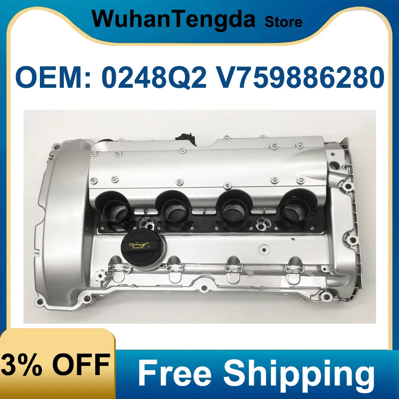 Cubierta-de-v-lvula-de-cilindro-de-motor-de-aluminio-con-junta-0248Q2 ...