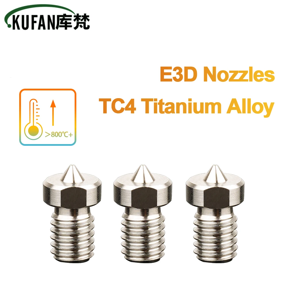 High Strength TC4 Titanium alloy Nozzles E3D V5 V6 Nozzle 3D printer Nozzles for 1.75mm PLA ABS ...