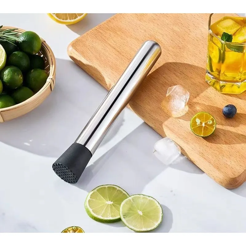 Stainless-Steel-Cocktail-Muddler-Ice-Crusher-Fruit-Crusher-Juice-Tamper ...