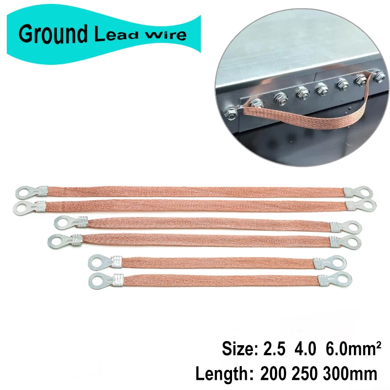 5-20-50Pcs-Bridge-Connection-Ground-Wire-2-5-4-6mm2-Copper-Clad ...