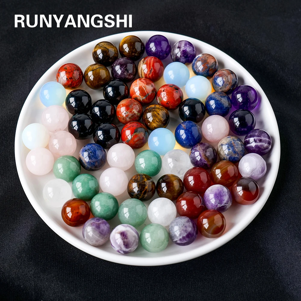 16MM Natural Gemstone Crystal Ball Chakra Sphere Collection Healing ...