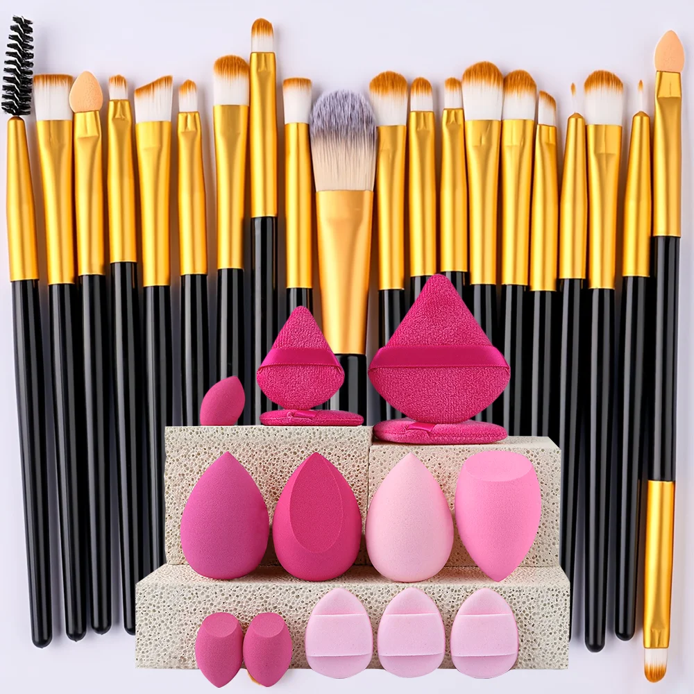 8/22/34Pcs Makeup Brush Set Portable Soft Eyeshadow Brushes Powder ...
